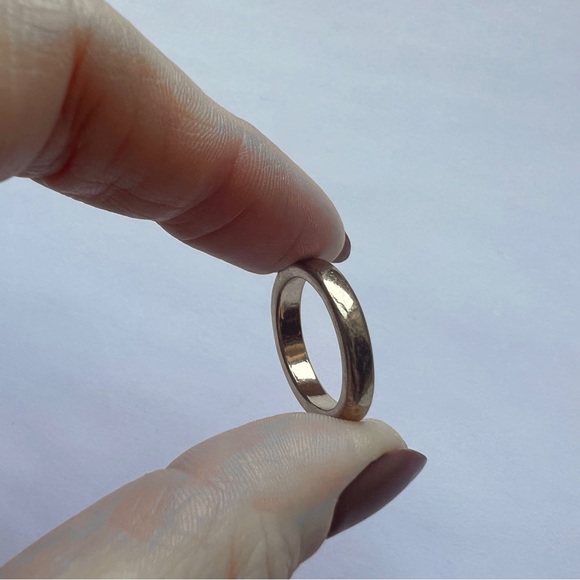 Jewelry | Gold Bronze Tone Thick Simple Minimalist Ring | Poshmark